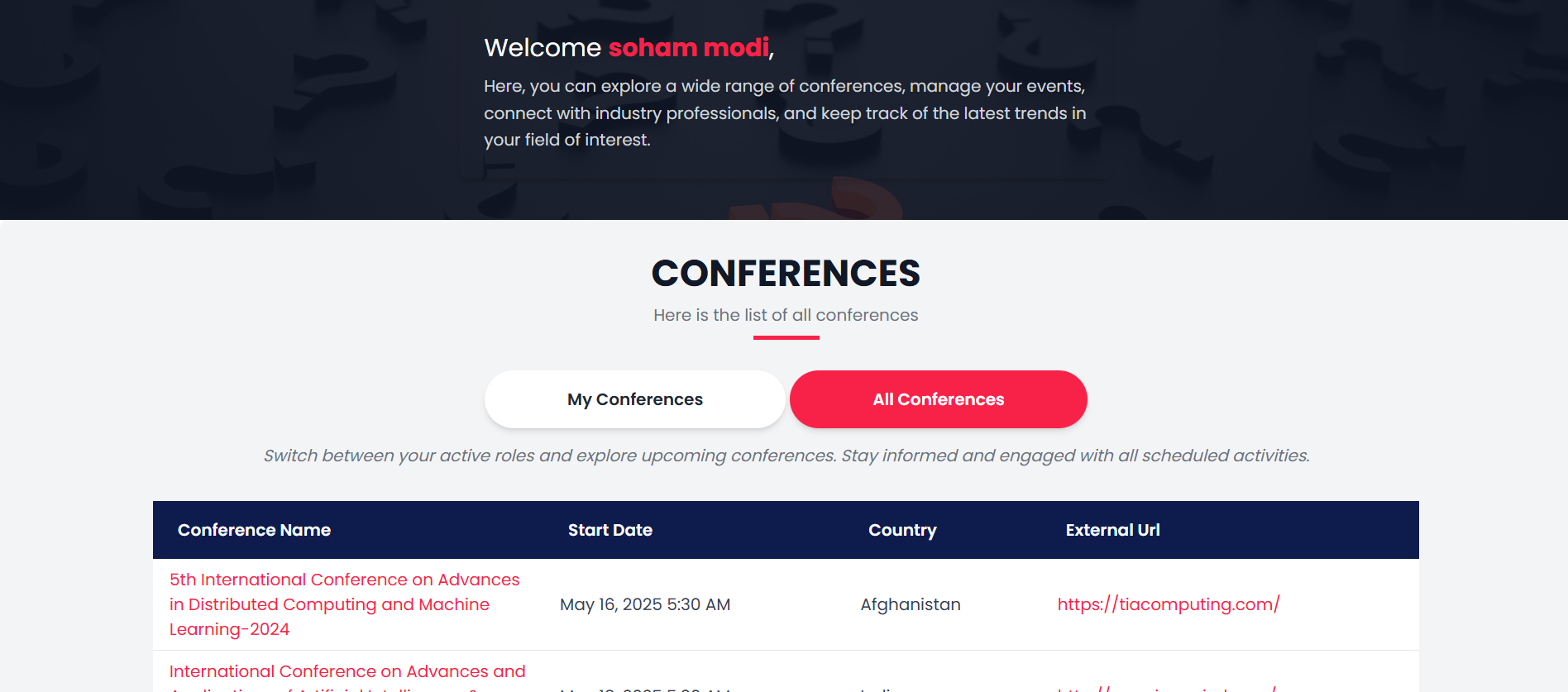 Confchair | Conference Management Toolkit